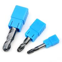 China Solid Carbide 45 Degree 2 Flute 6mm Ball Nose End Mill Cutter High Speed Cutting Tools for sale