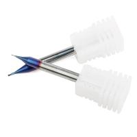 China HRC65 2 Flute Ball Nose Micro Machining End Mill Carbide Micro Diameter Milling Cutter for sale