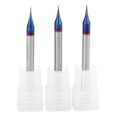 China Solid Carbide 2 Flutes 0.5 Mm Micro Diameter Square End Mill HRC65 2flute Endmill for sale