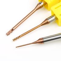 China High Precision HRC55 Copper Coated Deep Groove Endmills 2 Flutes Deep Groove Flat End Mills for sale