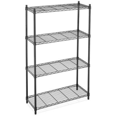 China Black Industrial Wire Shelving For Freezer and Cold Room 18” X 24” With 4 Shelves for sale