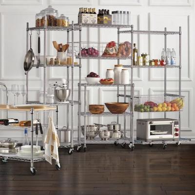 China 12”D Commercial Wire Shelving NSF Grade Kitchen Metal Storage Wire Rack Units for sale