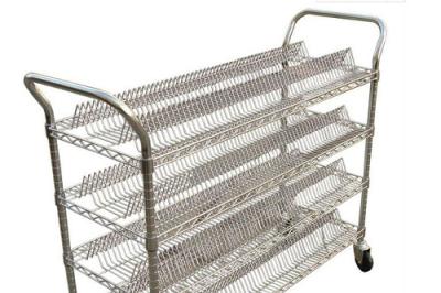 China Anti Static Shelf Mobile Steel Storage Trolley For Eletronic Factory , Smt Reel Storage for sale