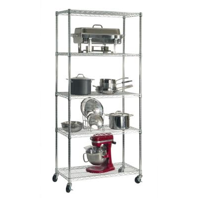 China Zinc Coated Industrial Wire Shelving With 5