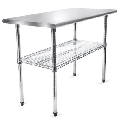 China Butchers Stainless Steel Commercial Wire Shelving Rack With Solid Top Panel for sale