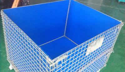 China Customize Non-Standard Collapsible Wire Container With PP Liner For Warehouse for sale