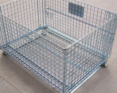 China Anti - Crossion Metal Pallet Box For Cold Room , 4 - Way Entry Steel Pallet Container for sale