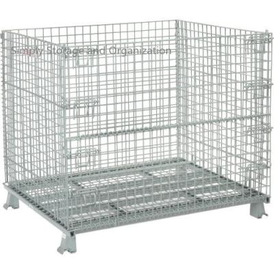 China Medium Duty 48x40 Foldable Collapsible Wire Container 3000 Lb Capacity for sale