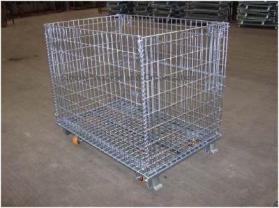 China Stackable Collapsible Wire Container With Casters - 48 X 40 Heavy Capacity for sale