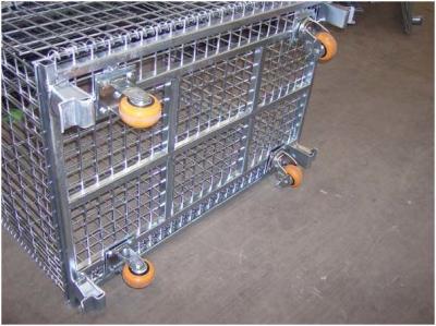 China Heavyweight Loads Wire Folding Bulk Containers For Warehouse Storage And Handling for sale