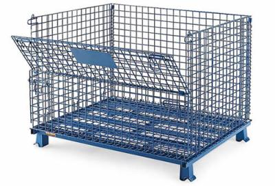 China Collapsible Steel Wire Storage Bins For Food Industry 3 Years Warranty for sale