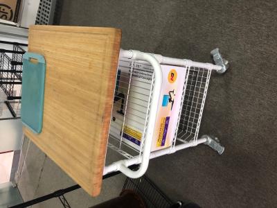 China Free Standing Industrial Wire Shelving , Open White Kitchen Wire Cart Restaurant Furniture for sale