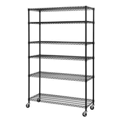 China 6 Tier Adjustable Commercial Wire Shelving Units For Convenience Stores for sale
