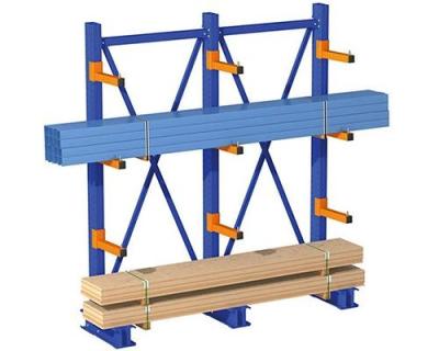 China Metal Q235 Cantilever Lumber Storage Racks in Red / Blue Color for sale