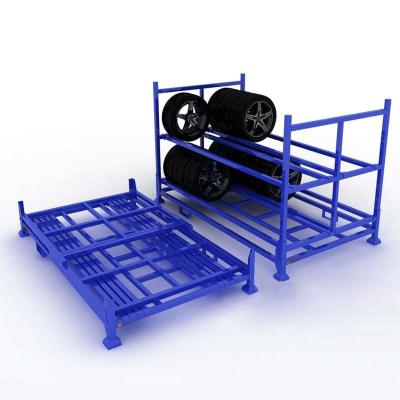 China Multi - Functional Powder Coated Surface Metal Pallet Shelving For Tyre Stacking for sale