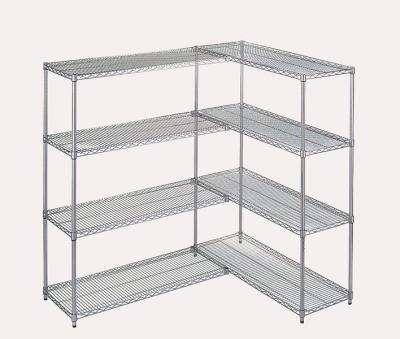 China Large Capacity Chrome Plated Wire Shelving Unit Add On Kit Beverage Display for sale