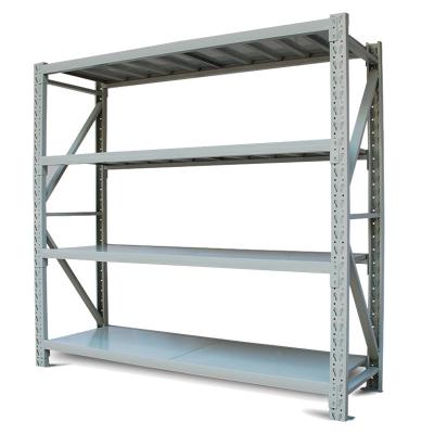 China Grey 4 Levels Butterfly Commercial Metal Shelving Light Duty For Electronic Factory for sale