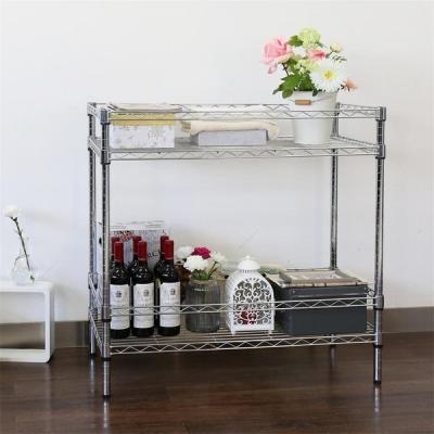 China Cafeteria Commercial Wire Shelving 4 Layers Adjustable Metal Rack Dining Facility for sale