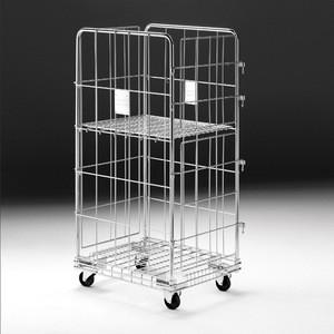 China Trundle Design Roll Container Cage For Hospital / Supermarket for sale