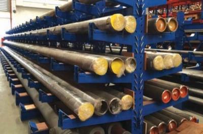 China 900KG Long Loads Heavy Duty Steel Racks For Piping Finished Paint for sale