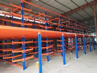 China Steel Structure Cantilever Heavy Duty Metal Rack With Vertical Column for sale