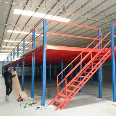 China Supermarket Heavy Duty Storage Racks , Free Standing Mezzanine Kits 500 Kg Per Sq Meter for sale