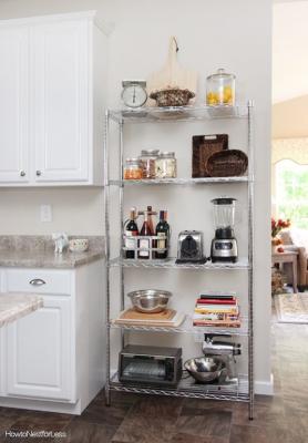 China 5 Tier Silver Storage Rack Shelving Kitchen Office Shelf Units 24