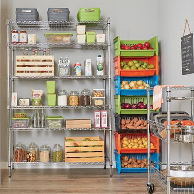 China 6-Tier New Chrome Plated Wire Rack Kitchen Storage Steel Shelving Unit 36