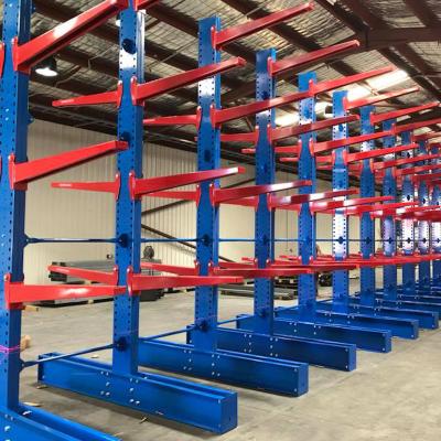 China Heavy Duty Steel Storage Cantilever Pallet Racking For Wood Factory for sale