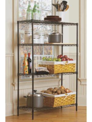 China Small Item Home Storage Organizer Wire Shelving 4 Layer 36