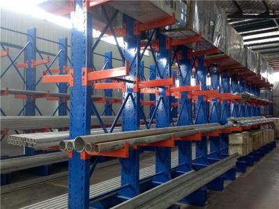 China 500kg Cantilever Steel Rack Metallic Water Pipes Blue Upright Easy Assemble for sale