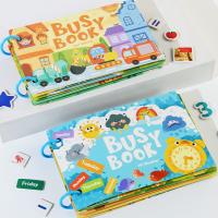 China YF-4.5 Small Quiet Book Educational Wooden Busy Book with Magic Tape Matching Games - 46×36×34 cm Carton for sale