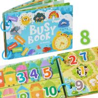 China YF-4.5 Small Quiet Book Educational Wooden Busy Book with Magic Tape Matching Games - 46×36×34 cm Carton for sale