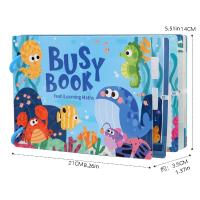 China YF-4.5 Small Quiet Book Educational Wooden Busy Book with Magic Tape Matching Games - 46×36×34 cm Carton for sale