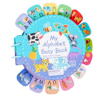 China 2025 Letter Quiet Book Educational Toy - 26 English Alphabet Cards, 52×49.5×36 cm Carton, 88 PCS per Package for sale