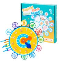 China JX-7.5 Montessori Digital Clock Quiet Book 48.5×39.5×46cm Educational Toy for Toddlers Preschool Learning Activities for sale