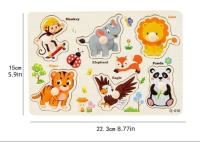 China Montessori Wooden Puzzle Toys 3D Cartoon Animals Vehicle Jigsaw 71×32.5×55cm Packing 17.5kg for sale