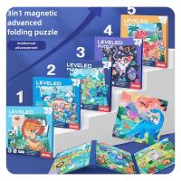 China DQ-5.3 3-in-1 Magnetic Puzzle Book Educational Toy for Kids - 38.5×38.5×25.5cm Carton Packaging for sale