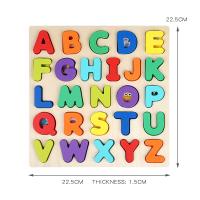 China WZ-004 Wooden Number and Letter Puzzle Toy 47x24x43cm Montessori Educational Learning Resource for Children for sale