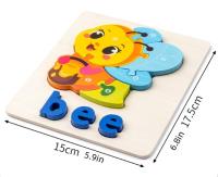 China KA-3.8 3D Animal Traffic Jigsaw Puzzle Wooden Educational Toy 39×35×34.5cm Carton 120 PCS for sale