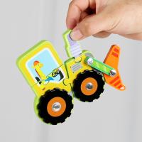 China MZM-4 Wooden Vehicle Puzzle - 47.5×38.5×53.5cm Montessori Educational Toy with 180 PCS per Carton for sale