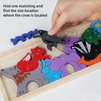China Children's Educational Wooden 3D Puzzle Toy - Cartoon Animal Traffic Theme for Toddlers 1-3 Years, 132 PCS per Carton for sale
