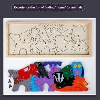 China Children's Educational Wooden 3D Puzzle Toy - Cartoon Animal Traffic Theme for Toddlers 1-3 Years, 132 PCS per Carton for sale