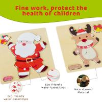 China Wooden Christmas Puzzle Set for Early Childhood Education - 60 Pieces per Carton, 22.5kg Packing Weight for sale