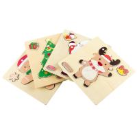 China Wooden Christmas Puzzle Set for Early Childhood Education - 60 Pieces per Carton, 22.5kg Packing Weight for sale