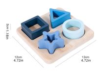 China HJ-8.5 Wooden Shape Cognition Puzzle Educational Toy for Preschoolers - 41.5×34×41cm Packing Size, 90 PCS per Carton for sale