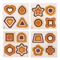 China Montessori Wooden Geometric Shape Puzzle - 47×25×45 cm Educational Toy with Color Cognition Matching for Children for sale