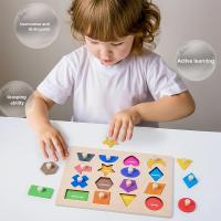 China Montessori Magnetic Geometric Grab Board 3D Shape Sorter - 62×46×29cm Educational Learning Toy with 48 PCS Carton Packaging for sale