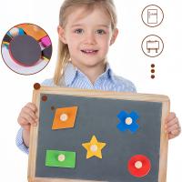 China Montessori Magnetic Geometric Grab Board 3D Shape Sorter - 62×46×29cm Educational Learning Toy with 48 PCS Carton Packaging for sale