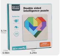 China MZM-5 Double Sided Wooden Puzzle Board - 50.5×55×51 cm Montessori Educational Toy with 144 PCS per Carton for sale